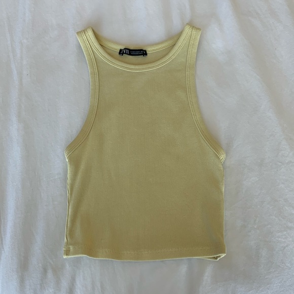 Zara | Tops | Yellow Zara Crop Tank | Poshmark